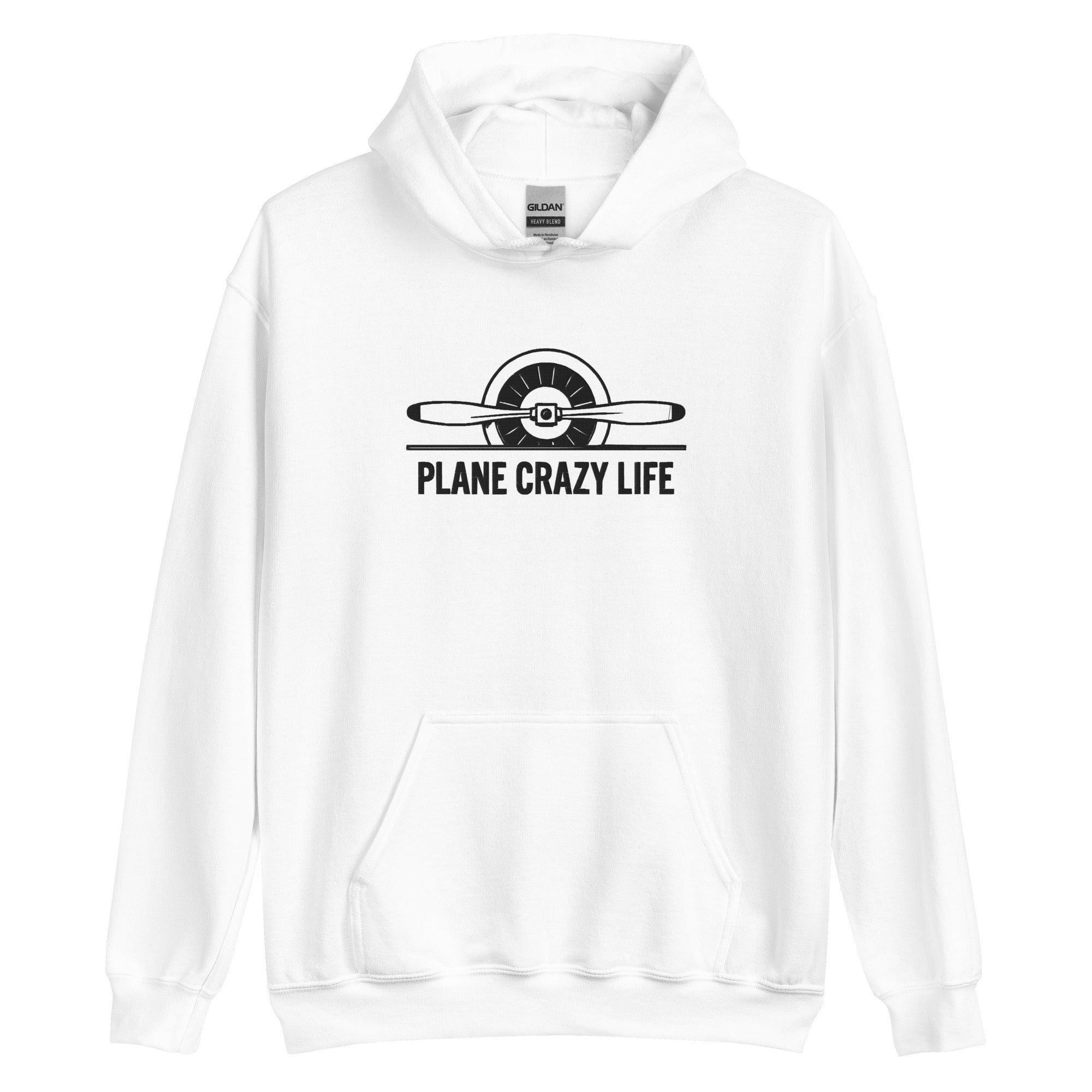 Plane Crazy Life White Hoodie
